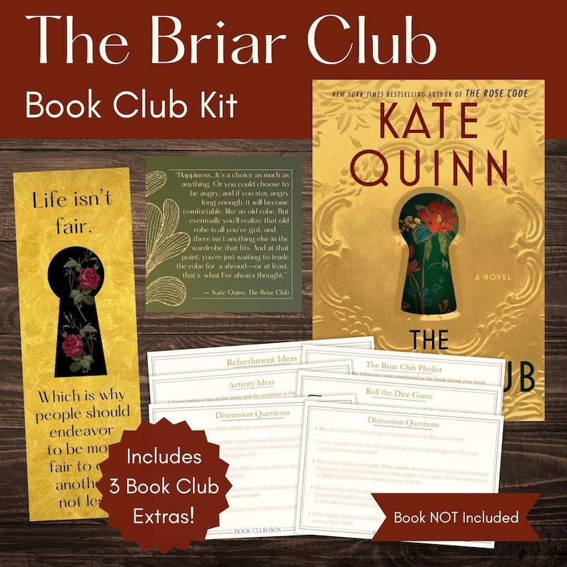 The Briar Club by Kate Quinn Book Club Kit and Discussion Guide - Etsy