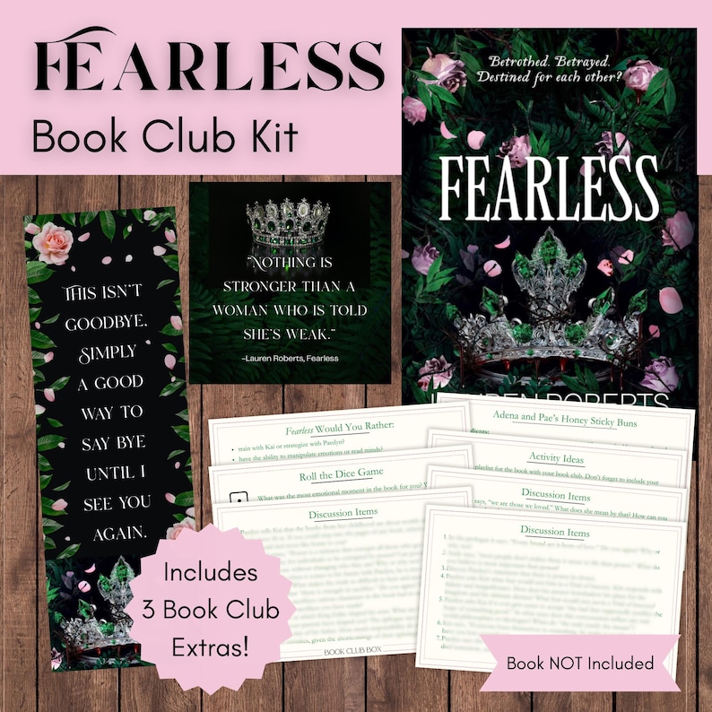 Book Club Kit for Fearless by Lauren Roberts | Powerless Trilogy ...