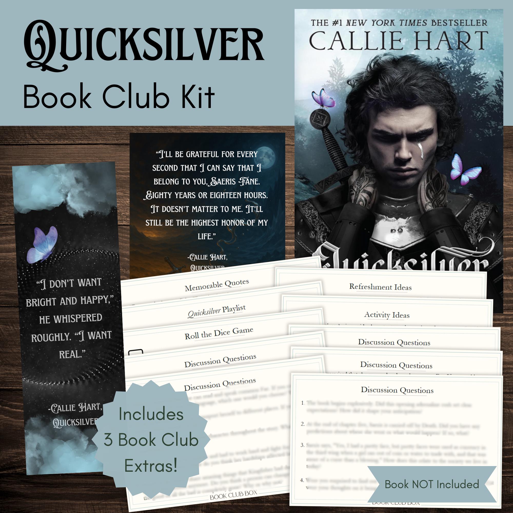 Quicksilver Book Club Kit and Discussion Guide | Quicksilver by Callie ...