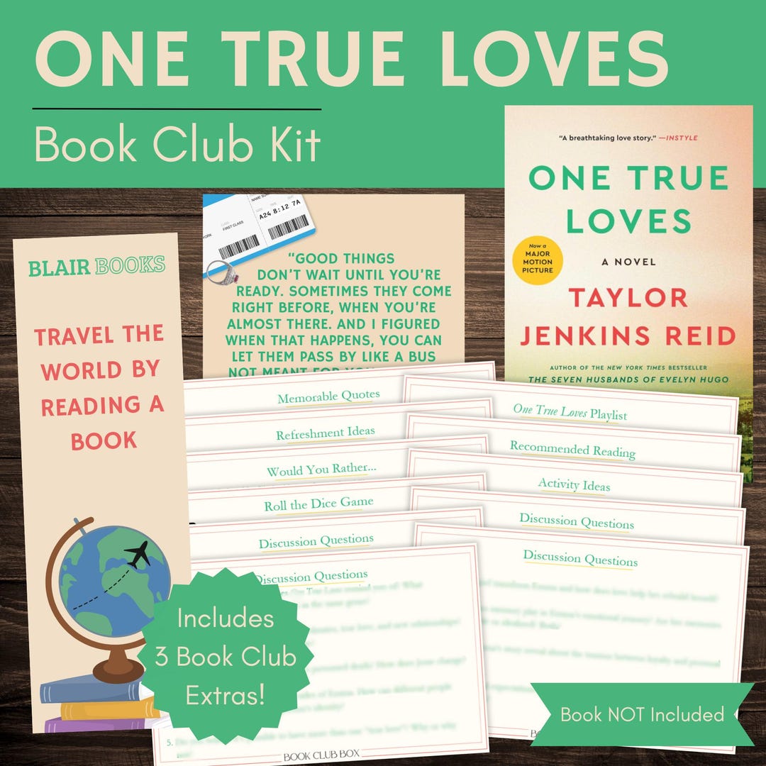 One True Loves Book Club Kit and Discussion Guide With Printable Quotes ...