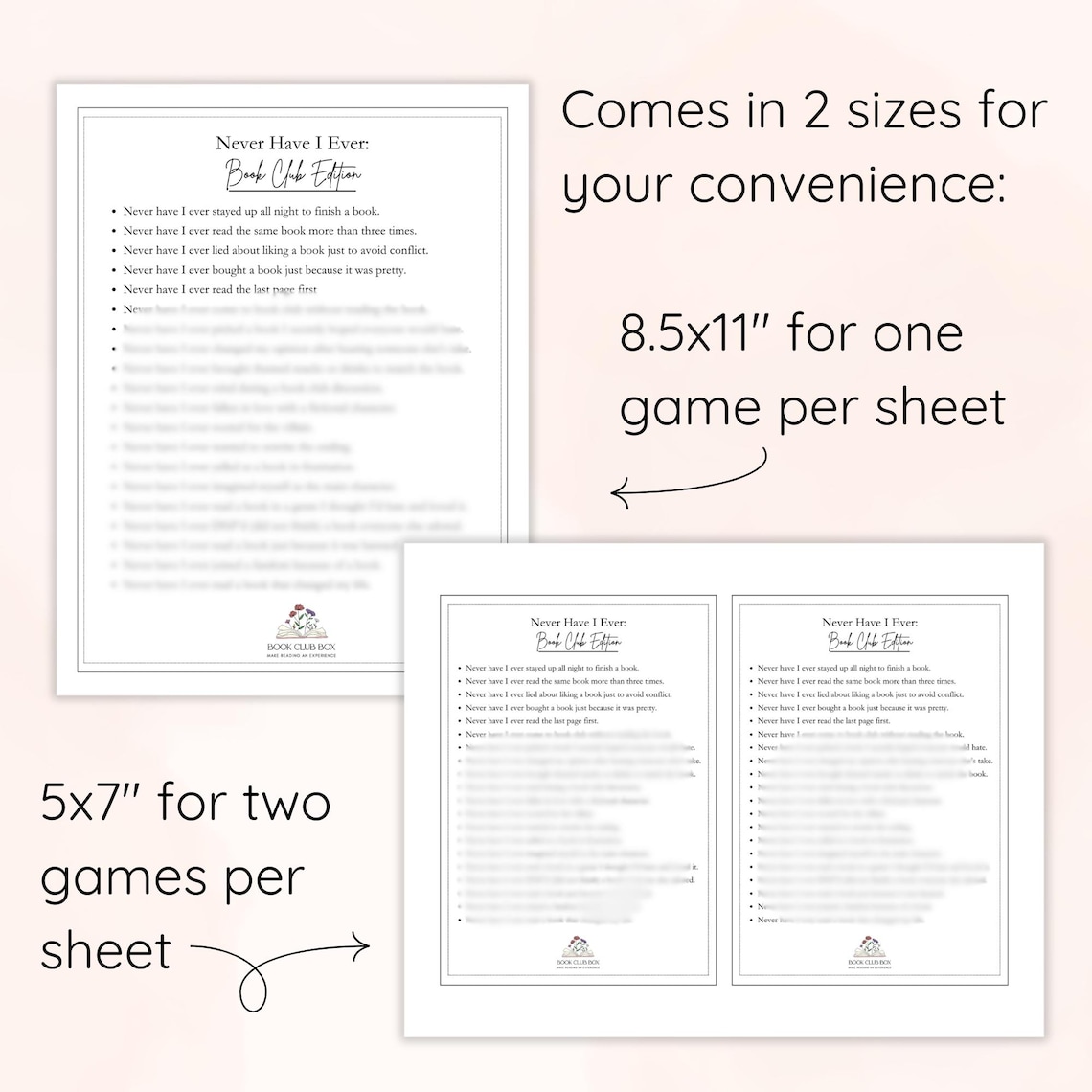 Book Club Game: Never Have I Ever Ice Breaker Activity | Instant ...
