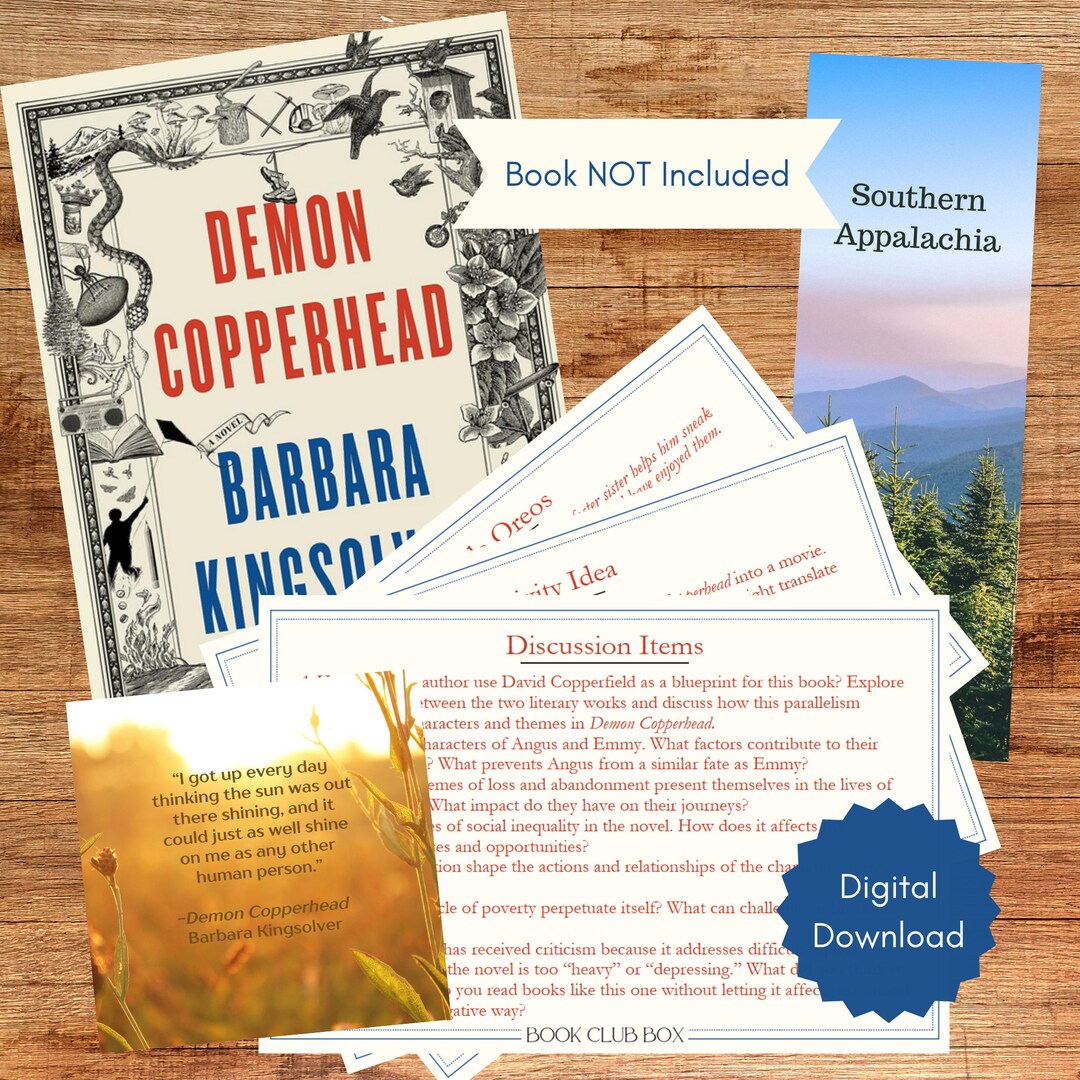 Book Club Kit for Demon Copperhead by Barbara Kingsolver - Etsy