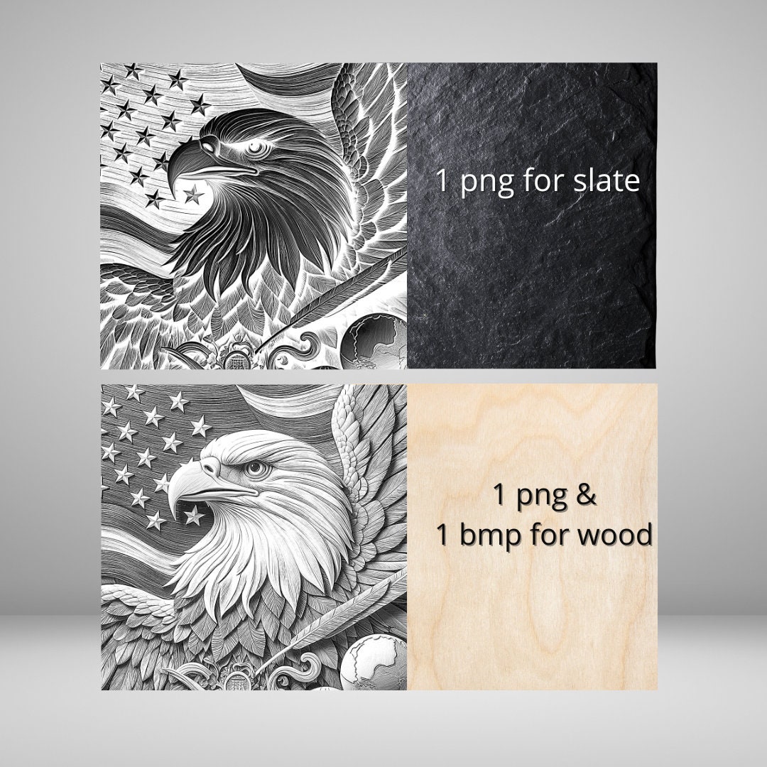 American Eagle 3D Illusion PNG Laser File, Eagle PNG, Eagle Slate ...