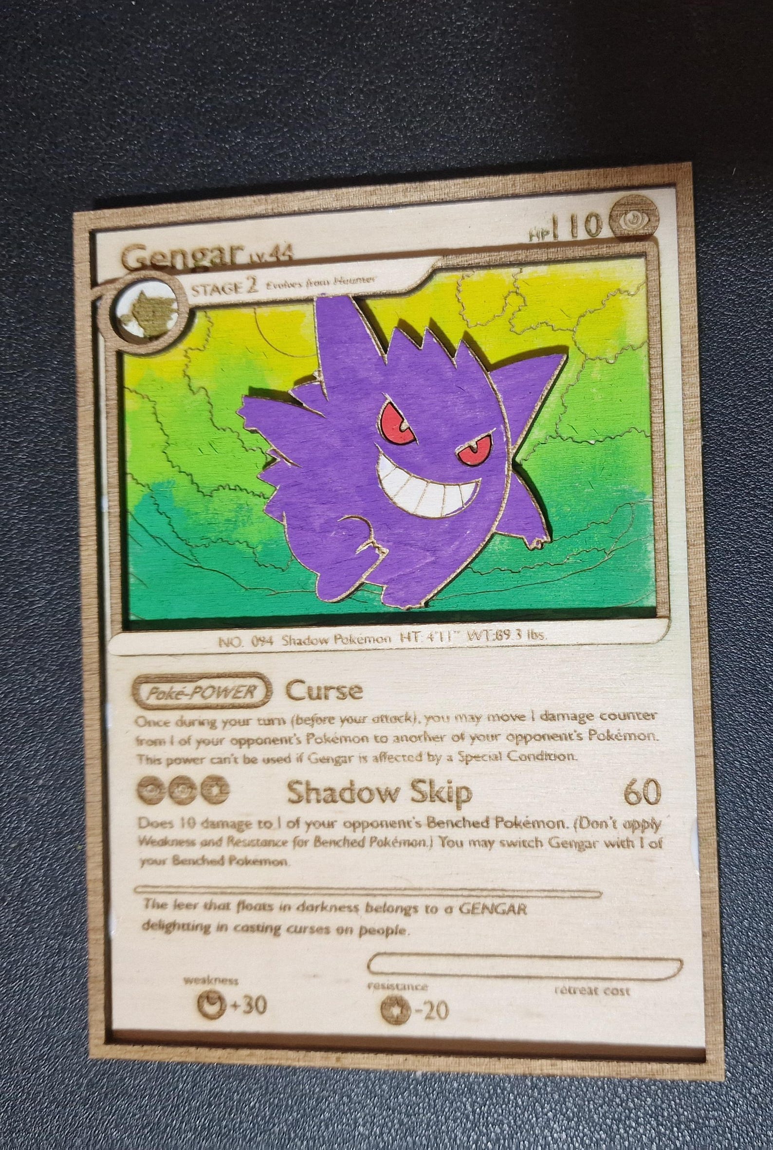 Gengar Pokemon Card SVG, 3D Layered Laser Cut File, DXF for Glowforge ...
