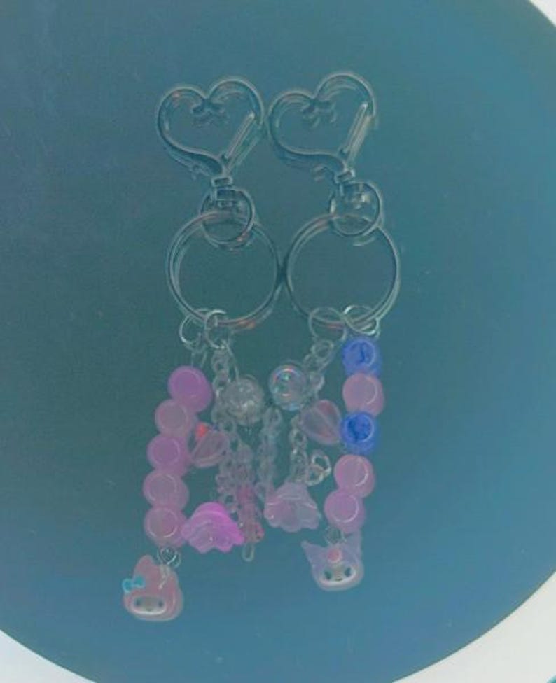 Cute Aesthetic Matching Purple and Pink Keychains!!!! - Etsy