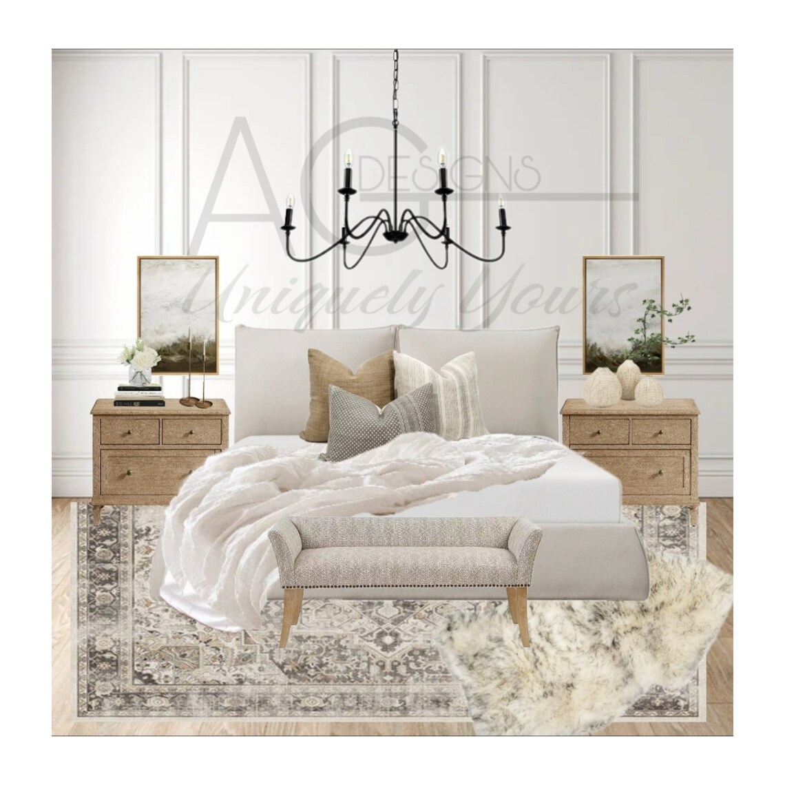 Bespoke E-design One Room Interior Design Service |custom Mood Board ...