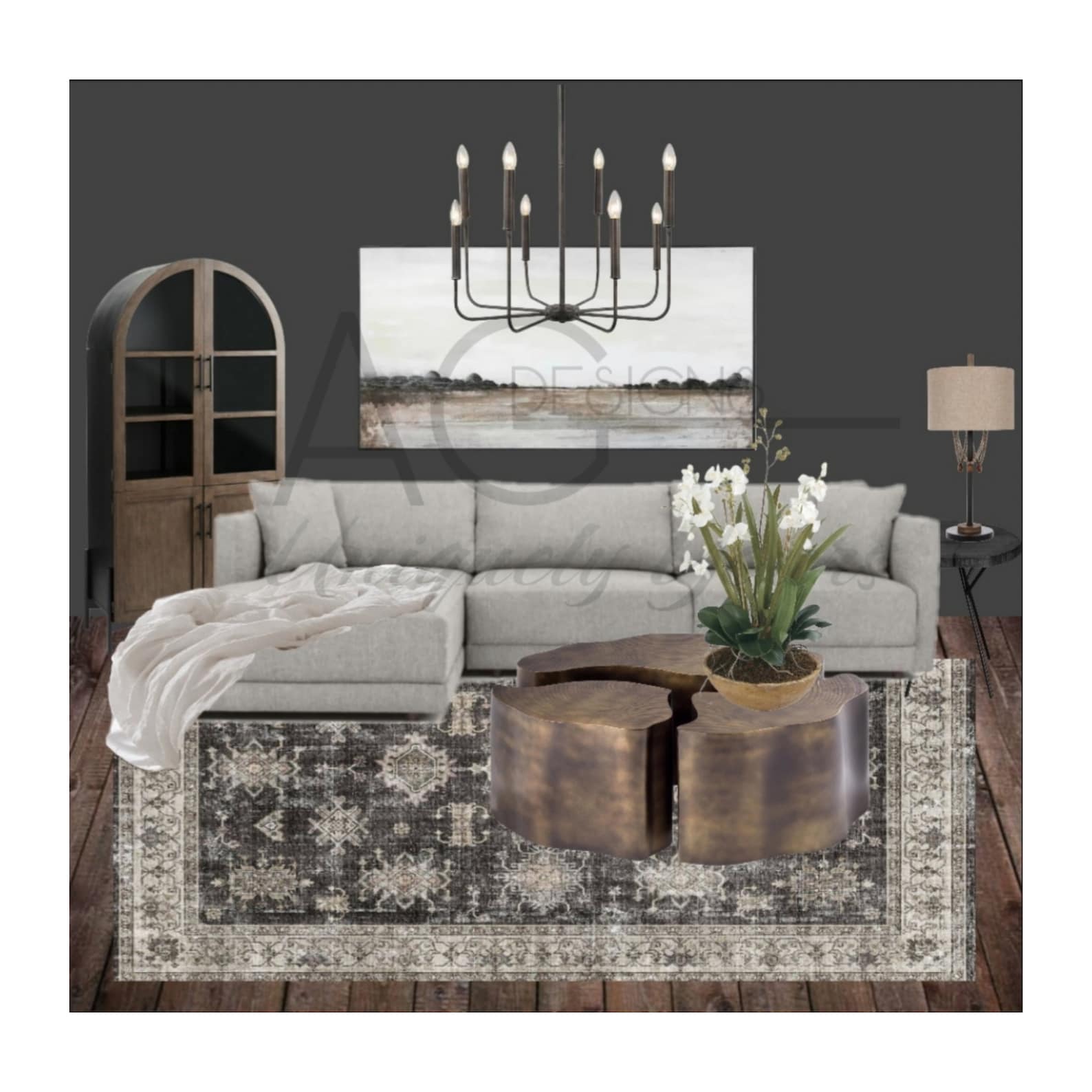 Bespoke E-design One Room Interior Design Service |custom Mood Board ...