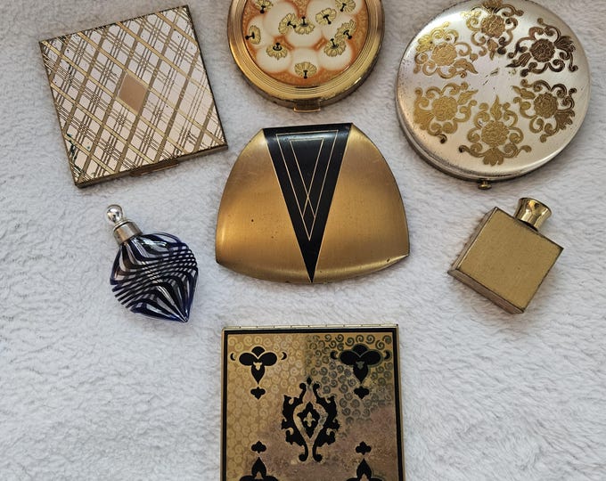 Vintage Perfume Bottles and Compacts - Etsy