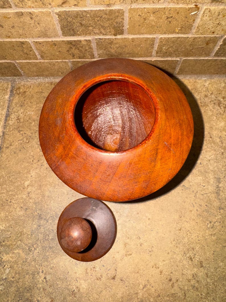 Hand Carved Wooden Container With Lid. - Etsy
