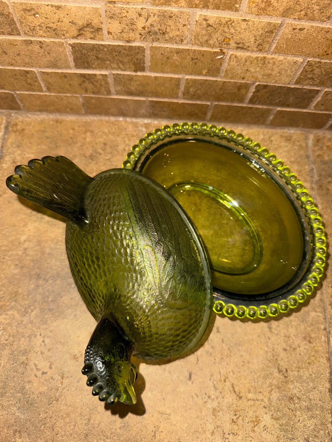 Green Hen on Nest - Etsy