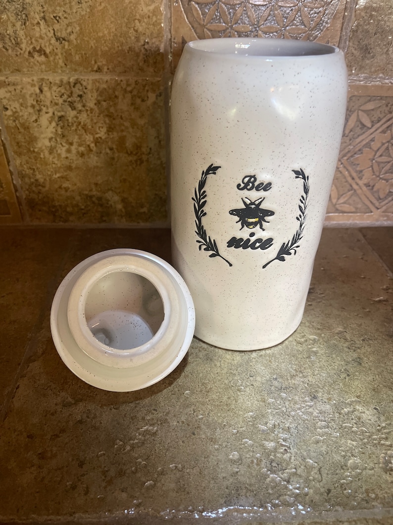 Honey Bee Canister With Speckles - Etsy