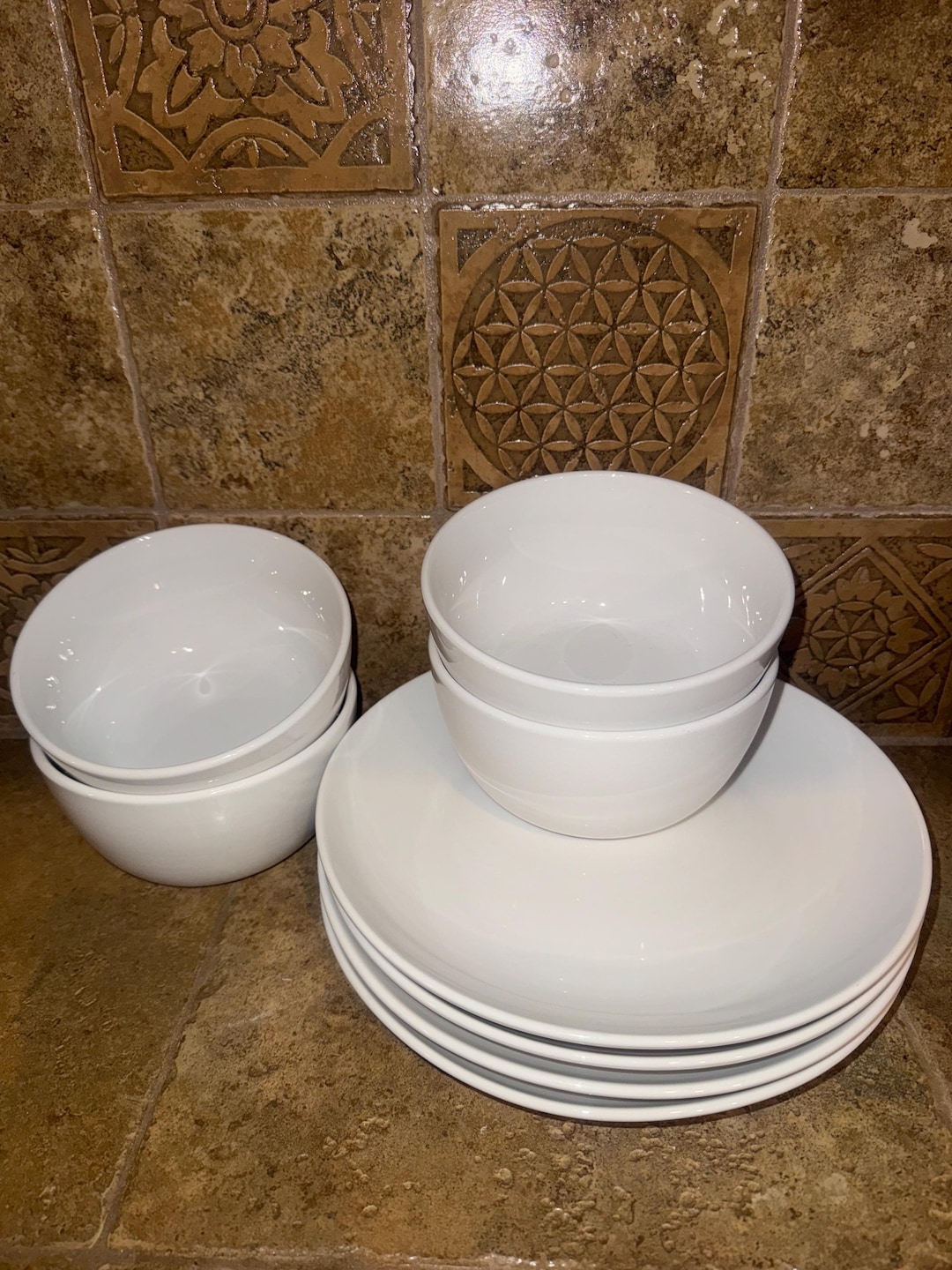 A Set of 8 White Project 62 Stoneware - Etsy