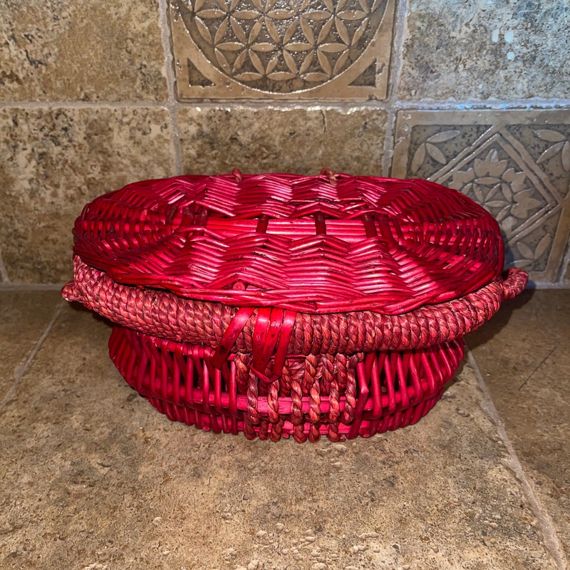 Red Basket - Etsy