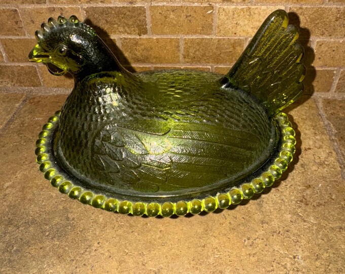 Green Hen on Nest - Etsy