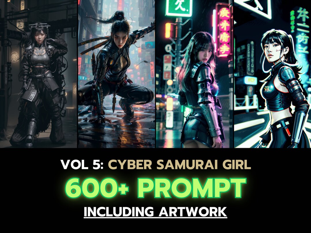 Cyber Samurai Girl Vol. 5 600 AI Prompts With High-resolution Artworks ...