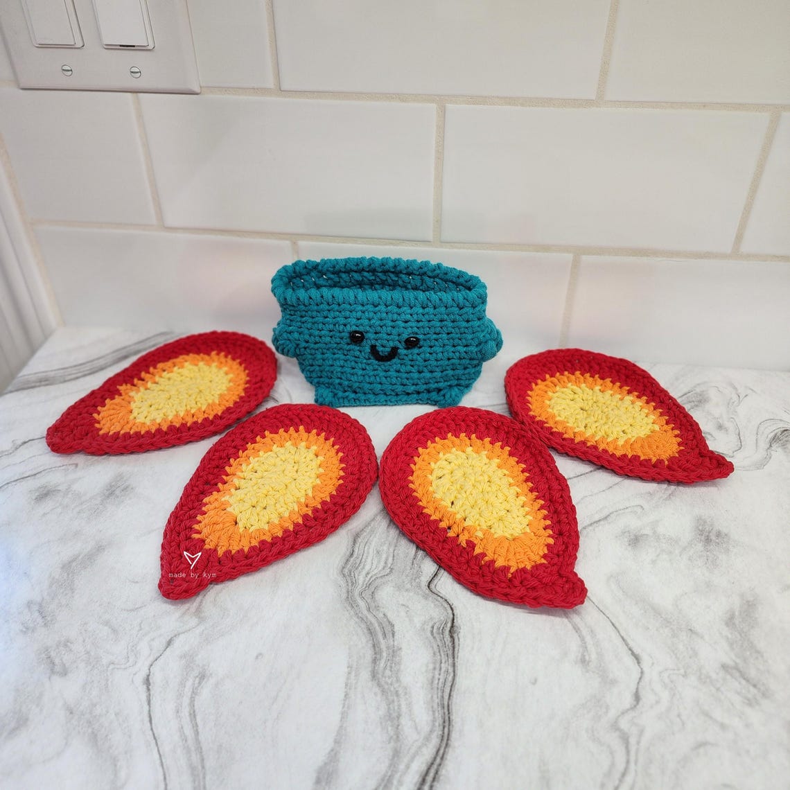 Dumpster Fire Coaster Set Crochet Pattern (digital Download) - Etsy