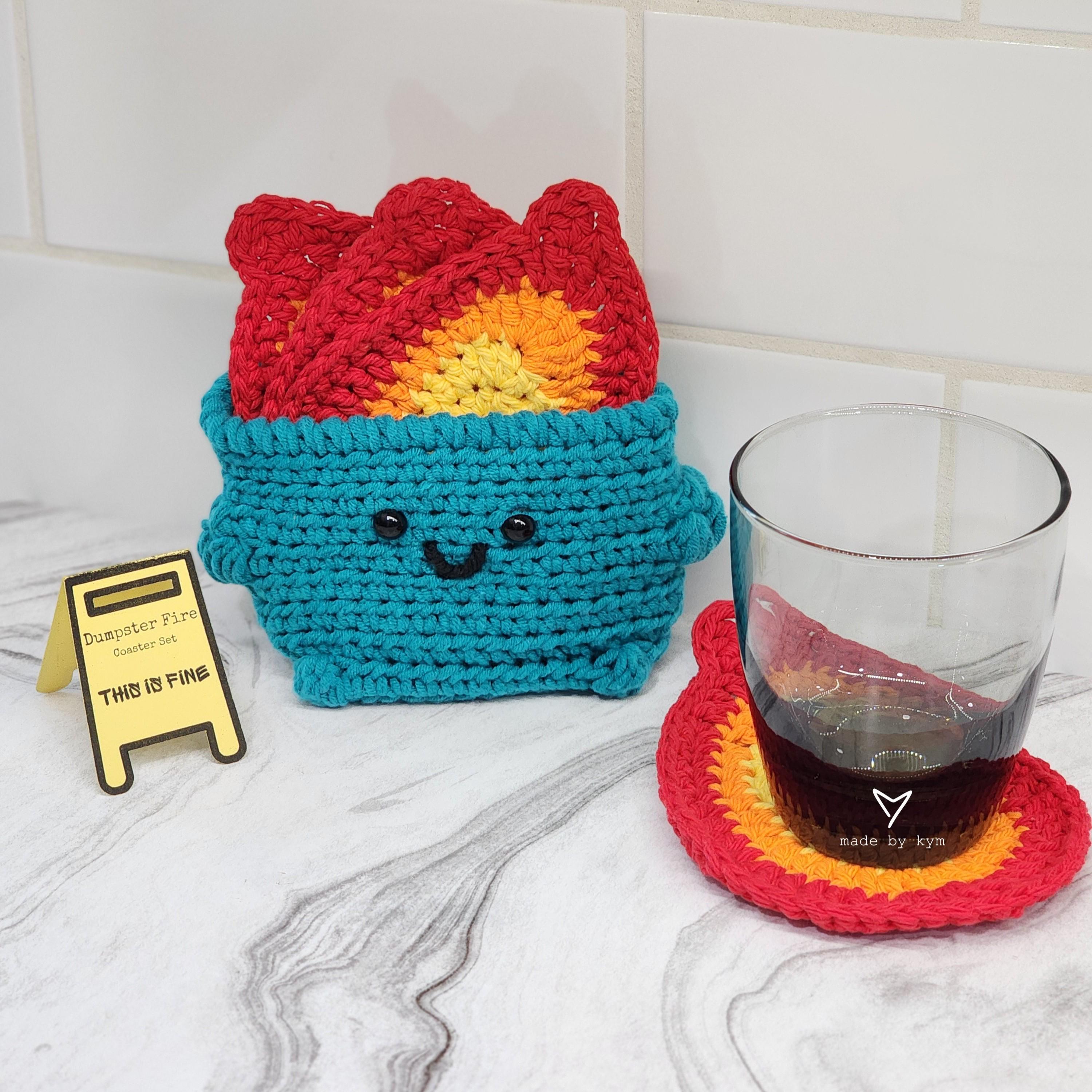 Dumpster Fire Coaster Set Crochet Pattern (digital Download) - Etsy
