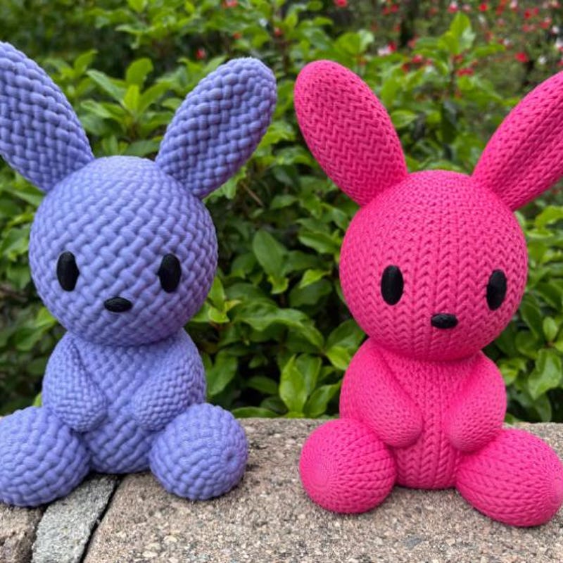Knitted Easter Bunny 3d - Etsy UK