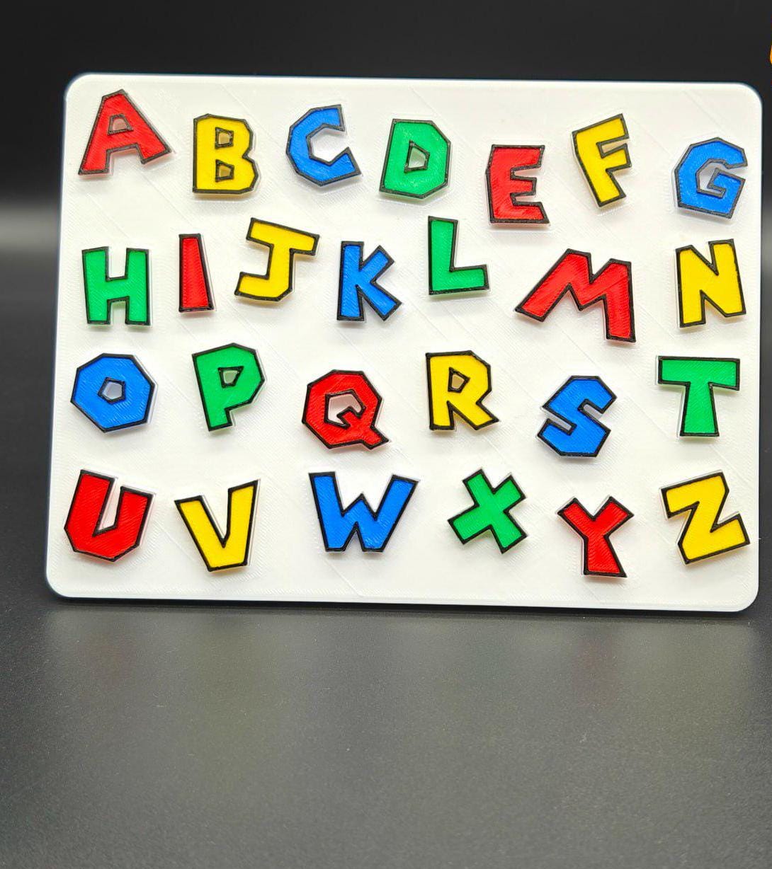 3D Printed Alphabet Table for Kids, Fun Learning Tool for Reading and ...