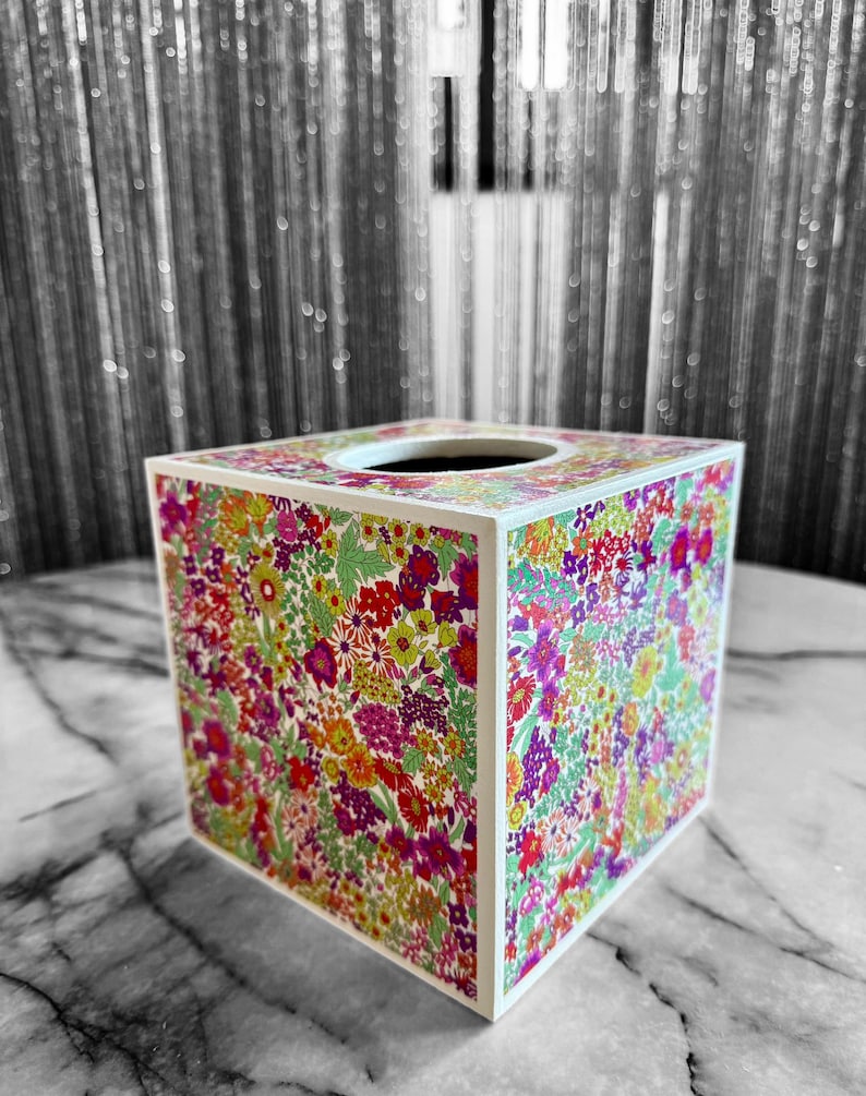 Liberty London Tana Lawn Waste Bin and Tissue Box Set - Etsy