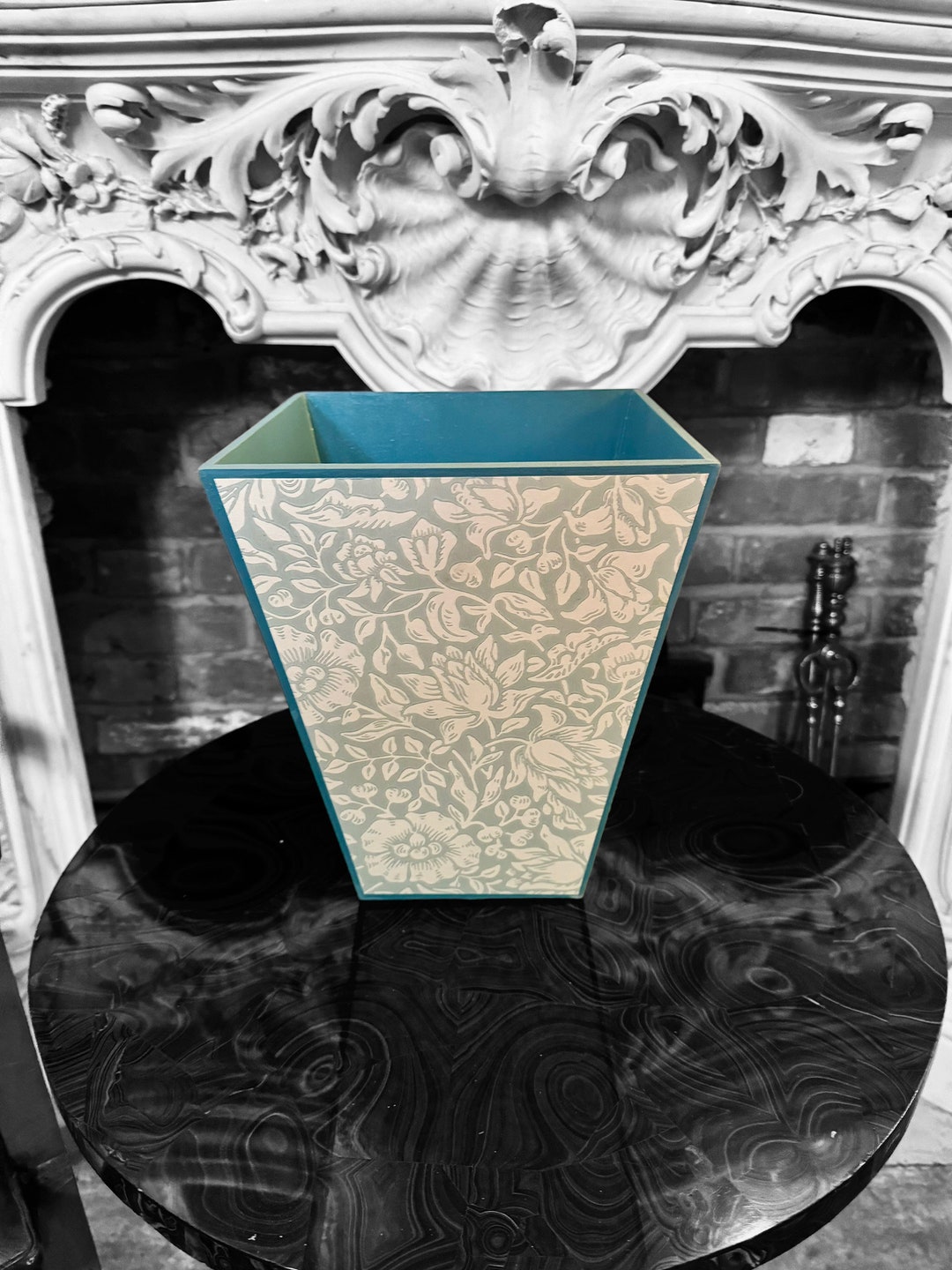 Chelsea Waste Paper Bin - Decoupage in William Morris Mallow Print ...