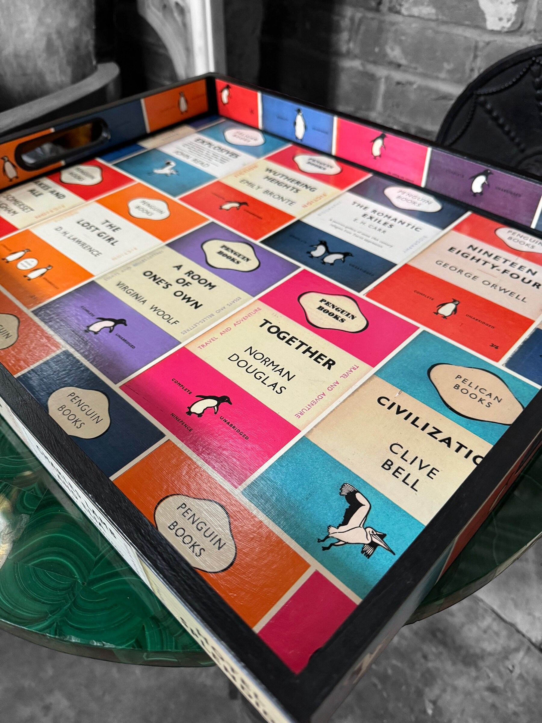 Penguin Puffin Book Covers Large Coffee Table Tray,ottoman Tray ...