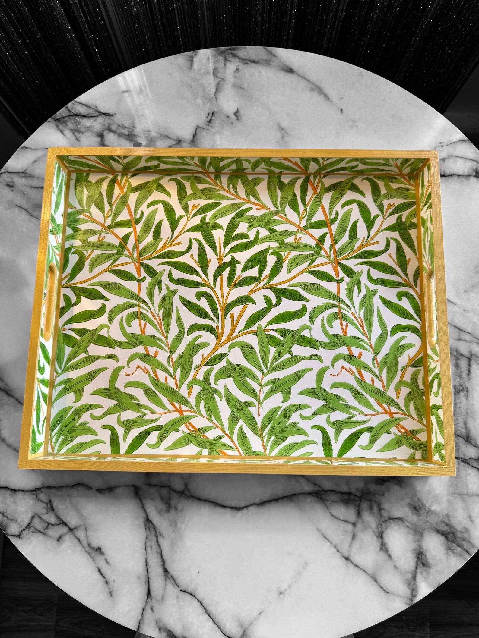 William Morris Willow Boughs Tray, Handmade Decoupage, Beatrice Bloom ...