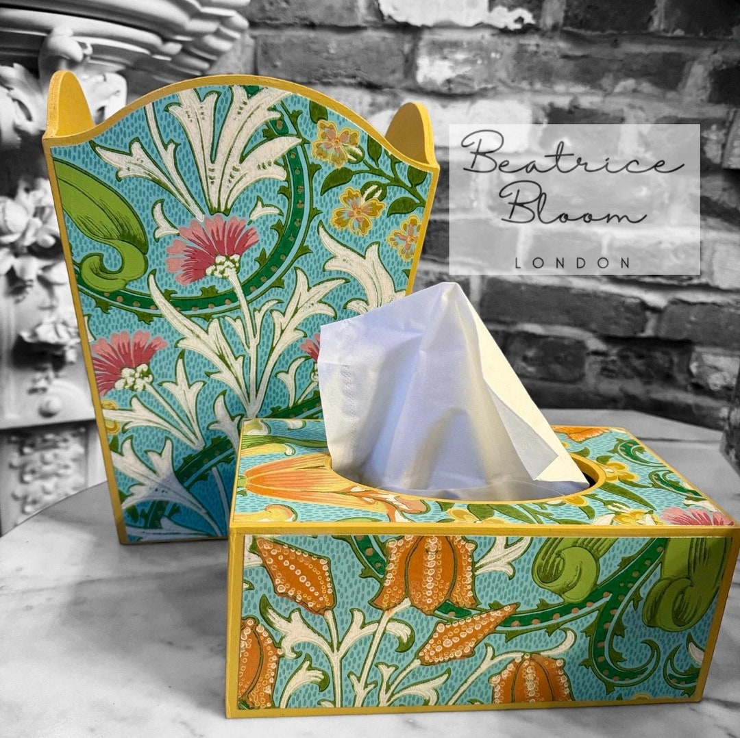 Highgate Waste Paper Bin & Tissue Box Cover Basket, Bedroom Bin, Office ...