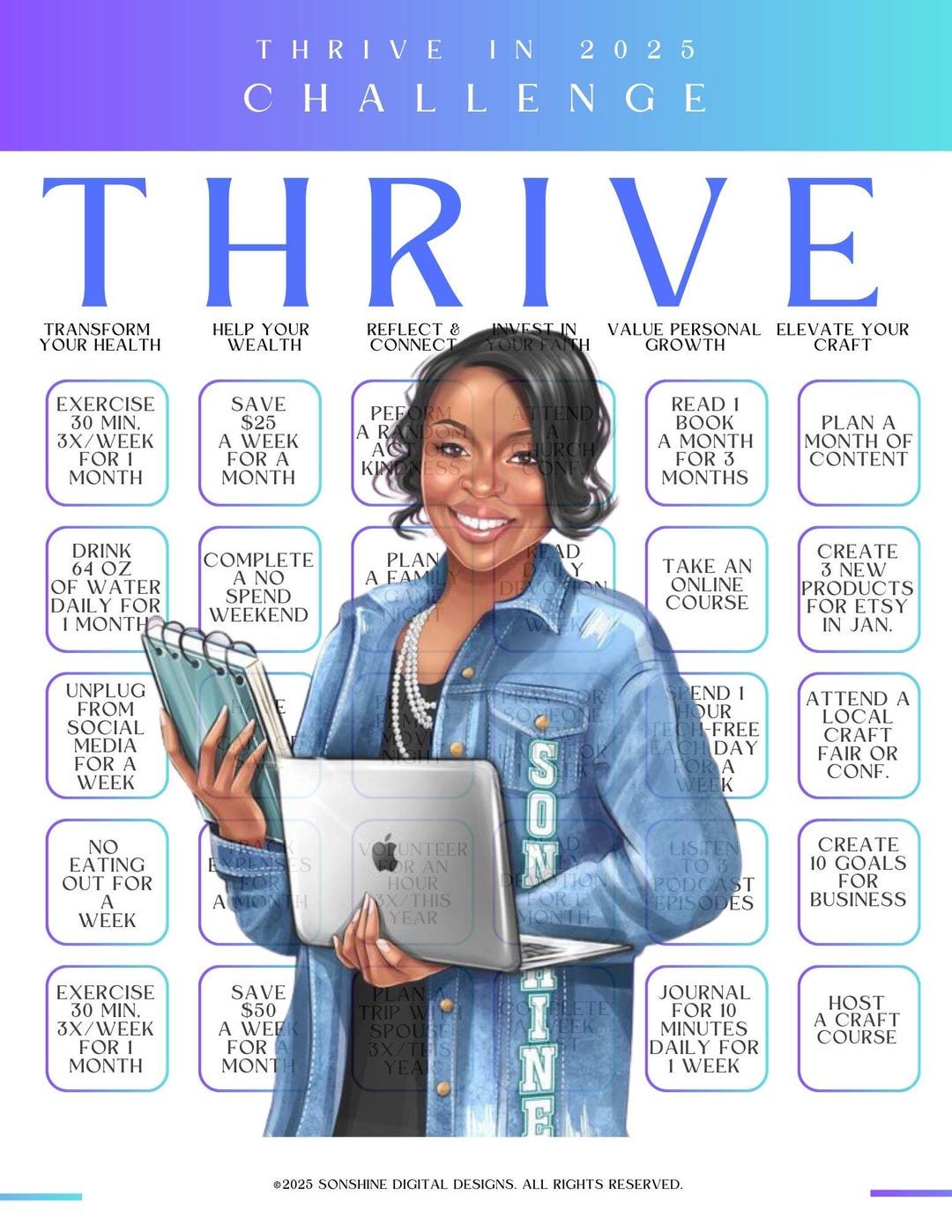 THRIVE Vision Board 2025 - Etsy