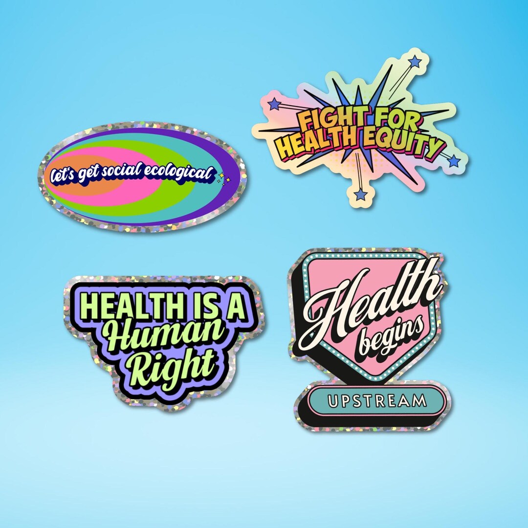 Health Equity Sticker Pack: Glitter & Holographic Vinyl Stickers - Etsy