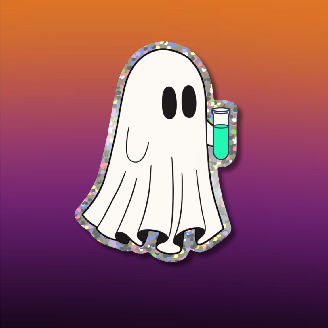 Ghost Scientist Vinyl Sticker, STEM Spooky Sticker, Spooky Science ...