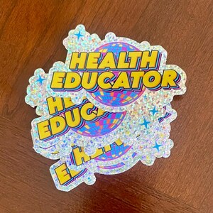 Health Educator Holographic Sticker, Public Health, Gift for Health ...