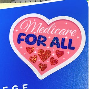 Medicare for All Glitter Sticker, Public Health Sticker, Health Justice ...