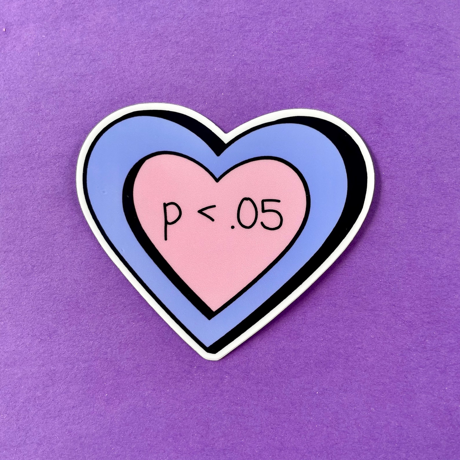 P-value Heart Sticker, P.05 Heart Sticker, Statistics Sticker ...