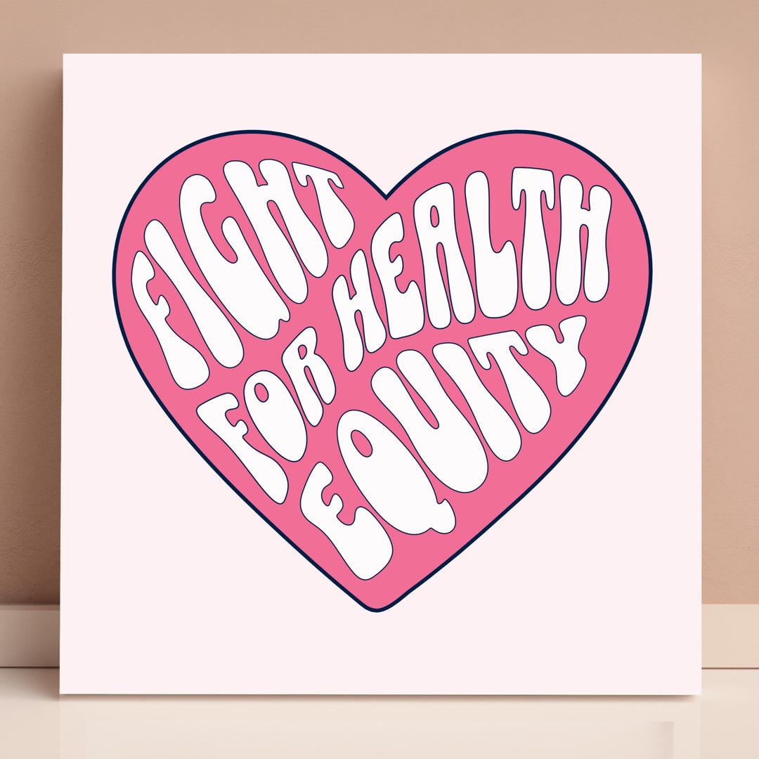 Fight for Health Equity Wall Art Poster, Gift for Public Health, Doctor ...