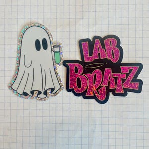 Ghost Scientist Vinyl Sticker, STEM Spooky Sticker, Spooky Science ...