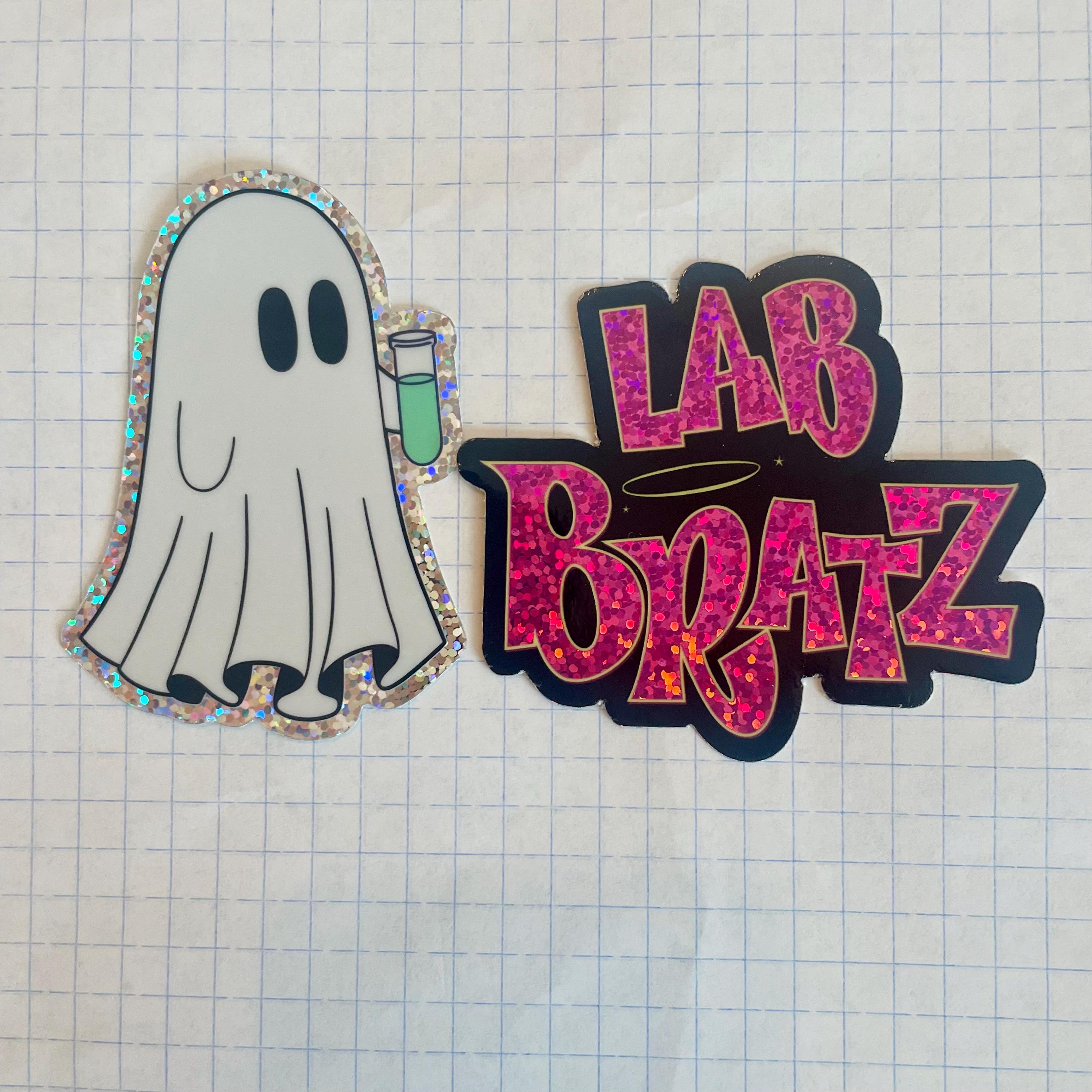Ghost Scientist Vinyl Sticker, STEM Spooky Sticker, Spooky Science ...