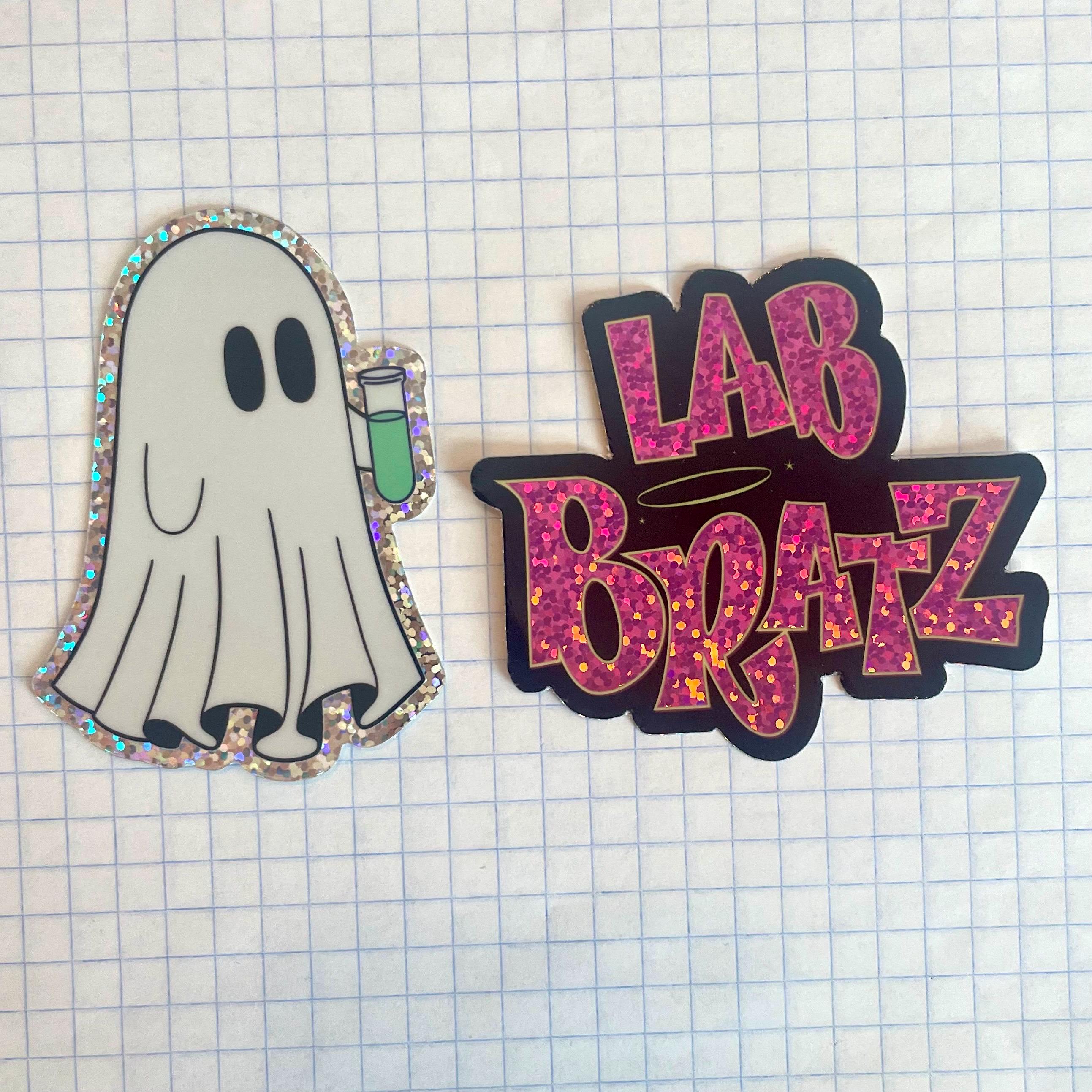 Ghost Scientist Vinyl Sticker, STEM Spooky Sticker, Spooky Science ...