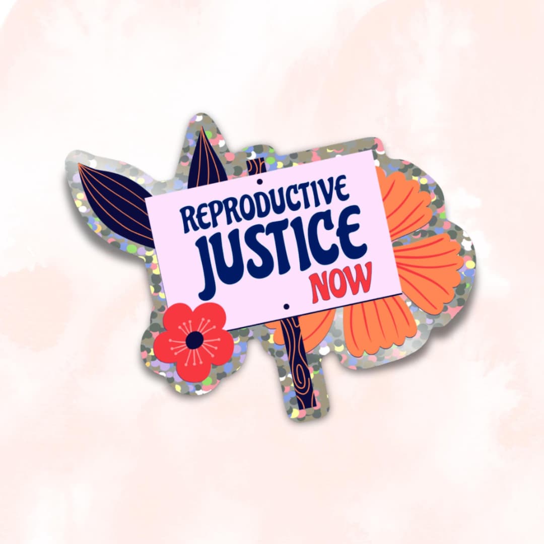 Reproductive Justice Glitter Sticker, Reproductive Rights Stickers ...