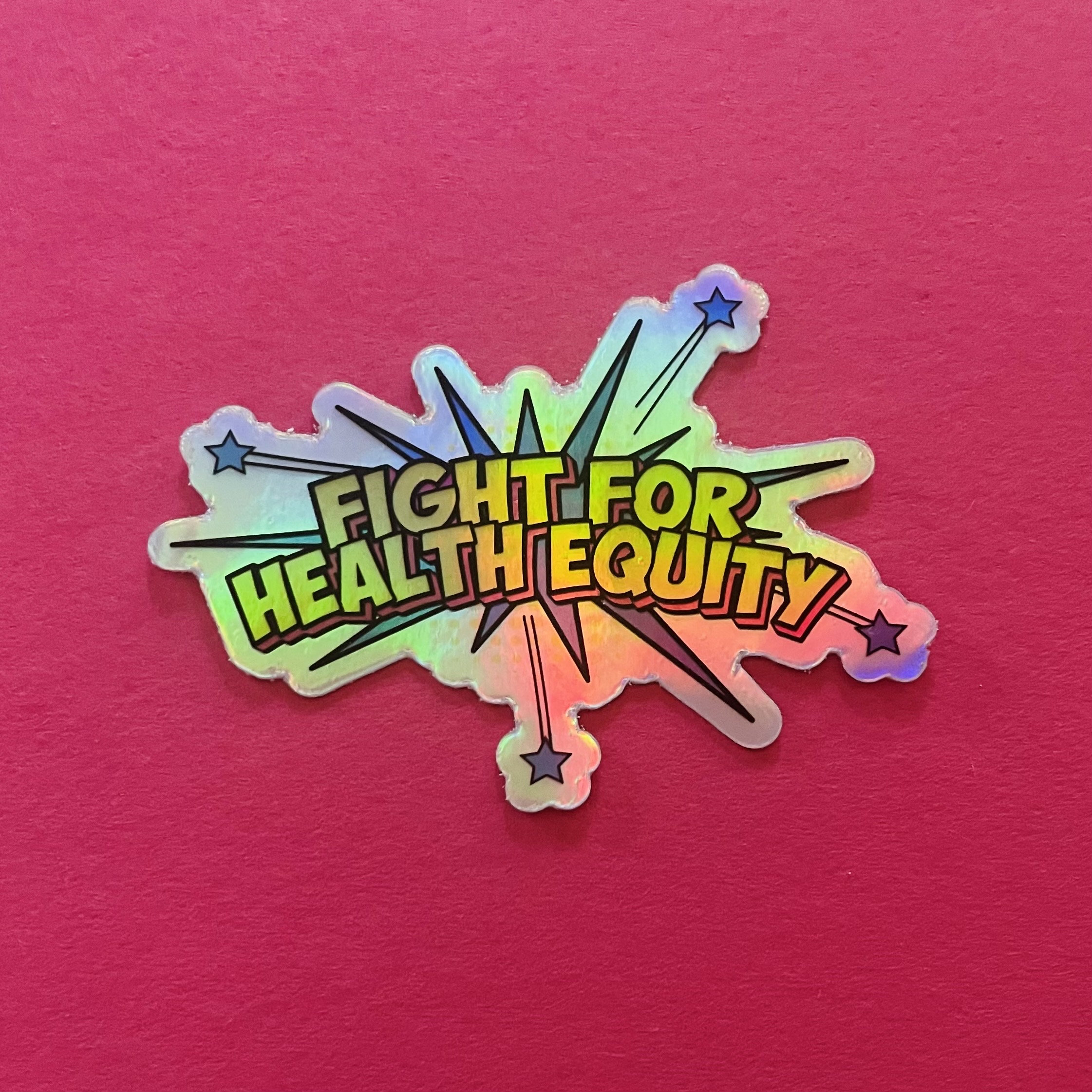 Fight for Health Equity Holographic Sticker - Public Health Decal - Etsy