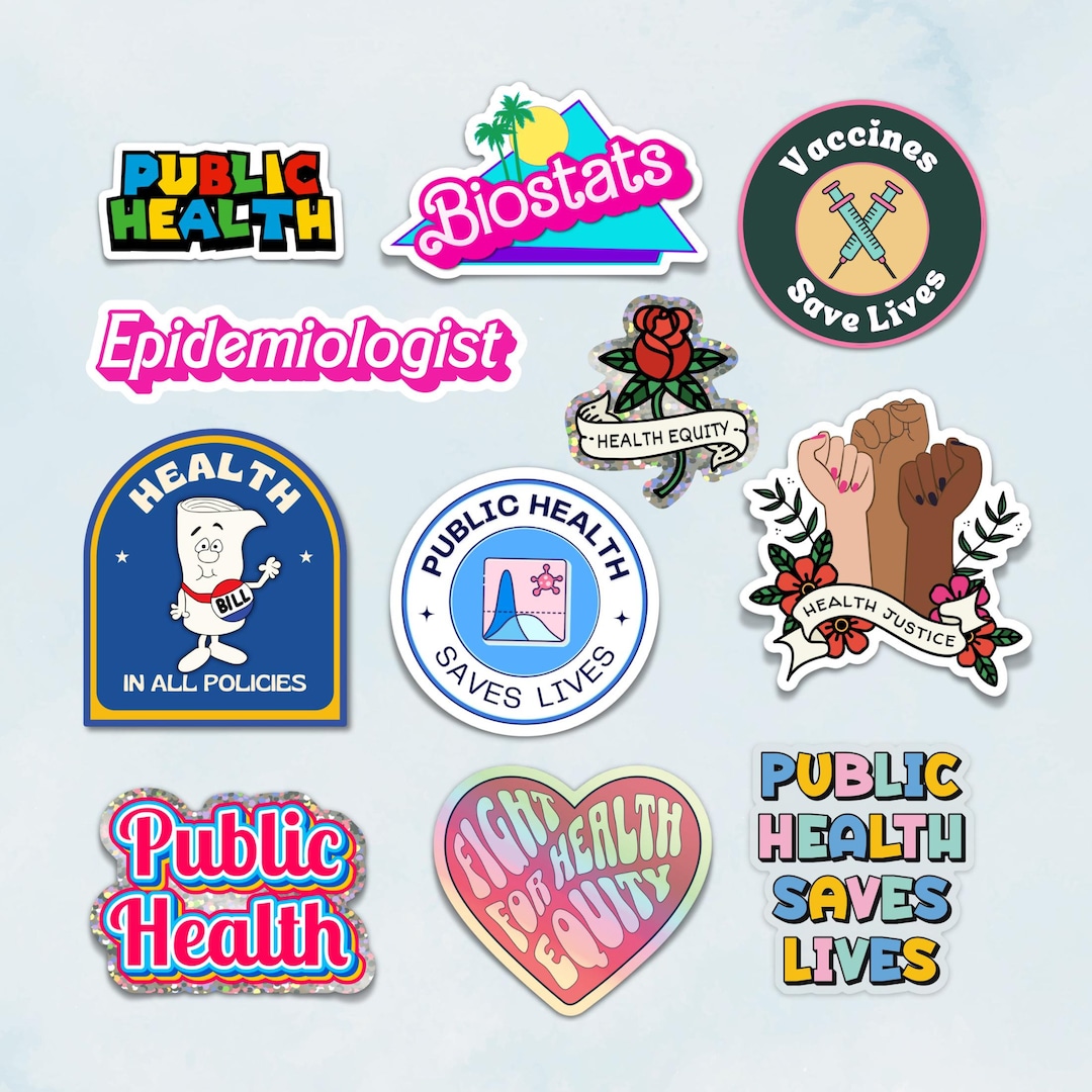 Public Health Sticker Pack Health Equity, Epidemiology, Biostatistics ...
