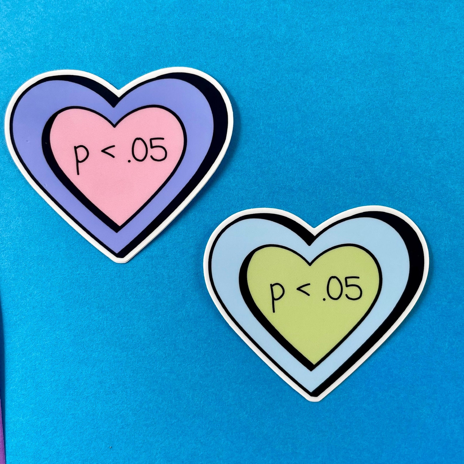 P-value Heart Sticker, P.05 Heart Sticker, Statistics Sticker ...