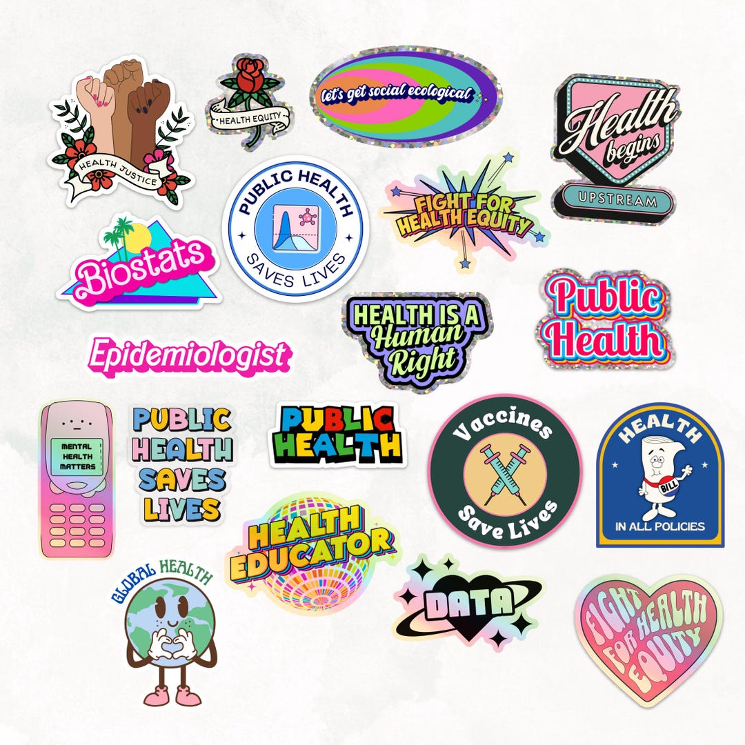 Public Health Sticker Pack - Health Equity, Epidemiology, Health ...