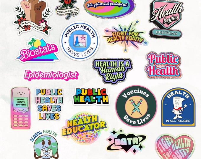 Public Health Sticker Pack - Health Equity, Epidemiology, Health ...