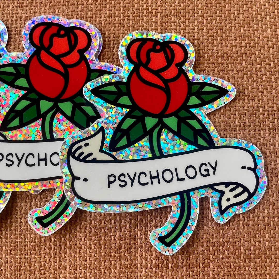 Psychology Rose Glitter Sticker, Clinical Psychology, Psych Major ...
