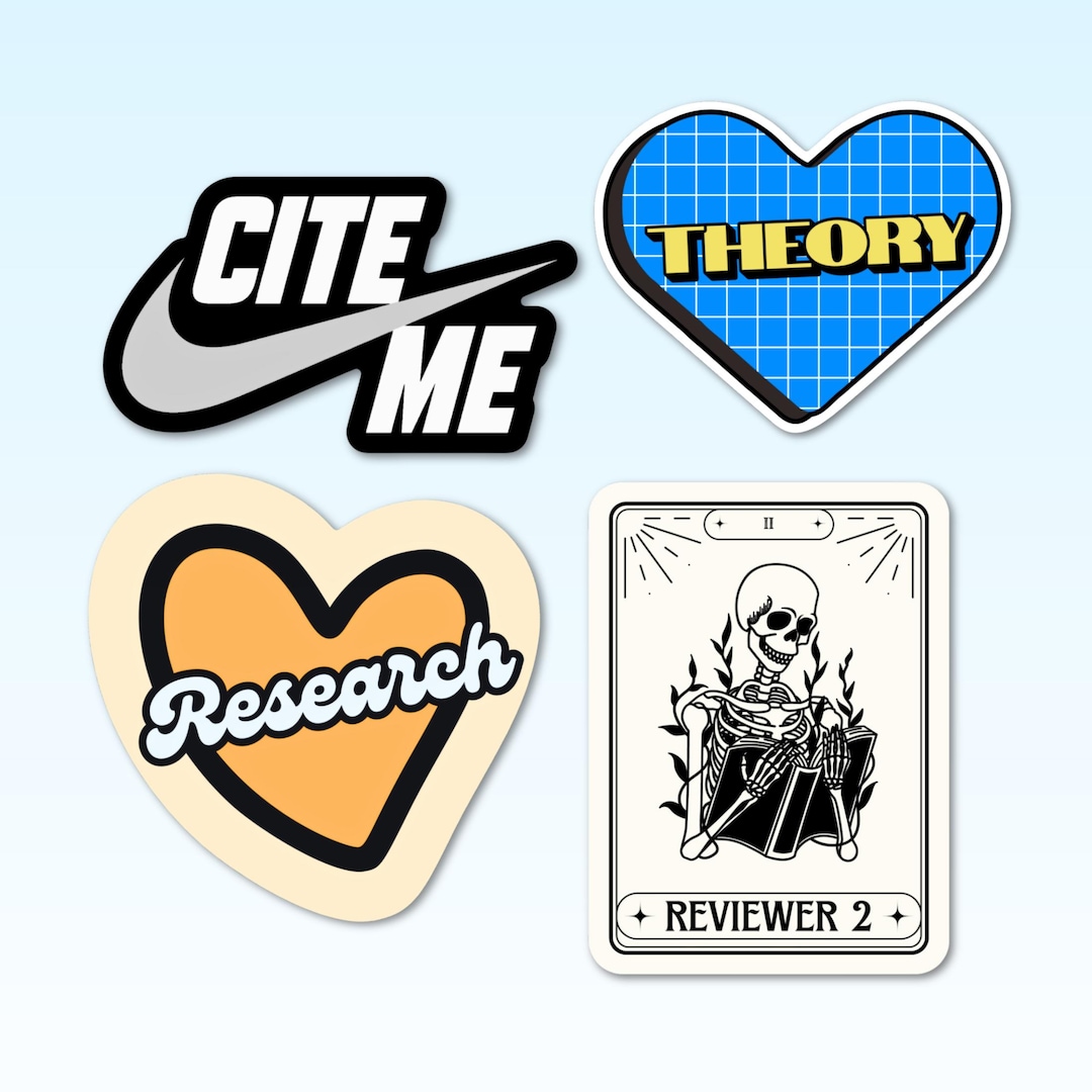 Research Sticker Pack, Phd Student Stickers, Cite Me, Reviewer 2 ...