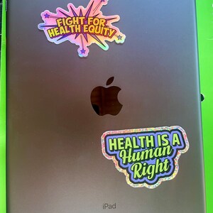Fight for Health Equity Holographic Sticker - Public Health Decal - Etsy