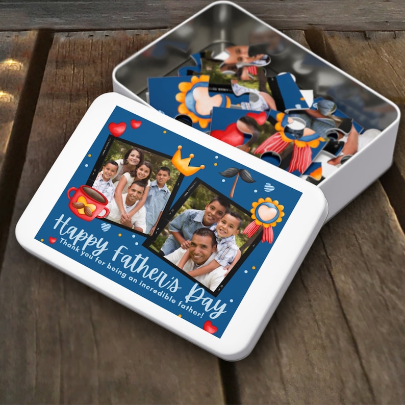 Jigsaw Photo Puzzle, Father's Day Gift, Birthday Gift for Dad, Grandpa ...