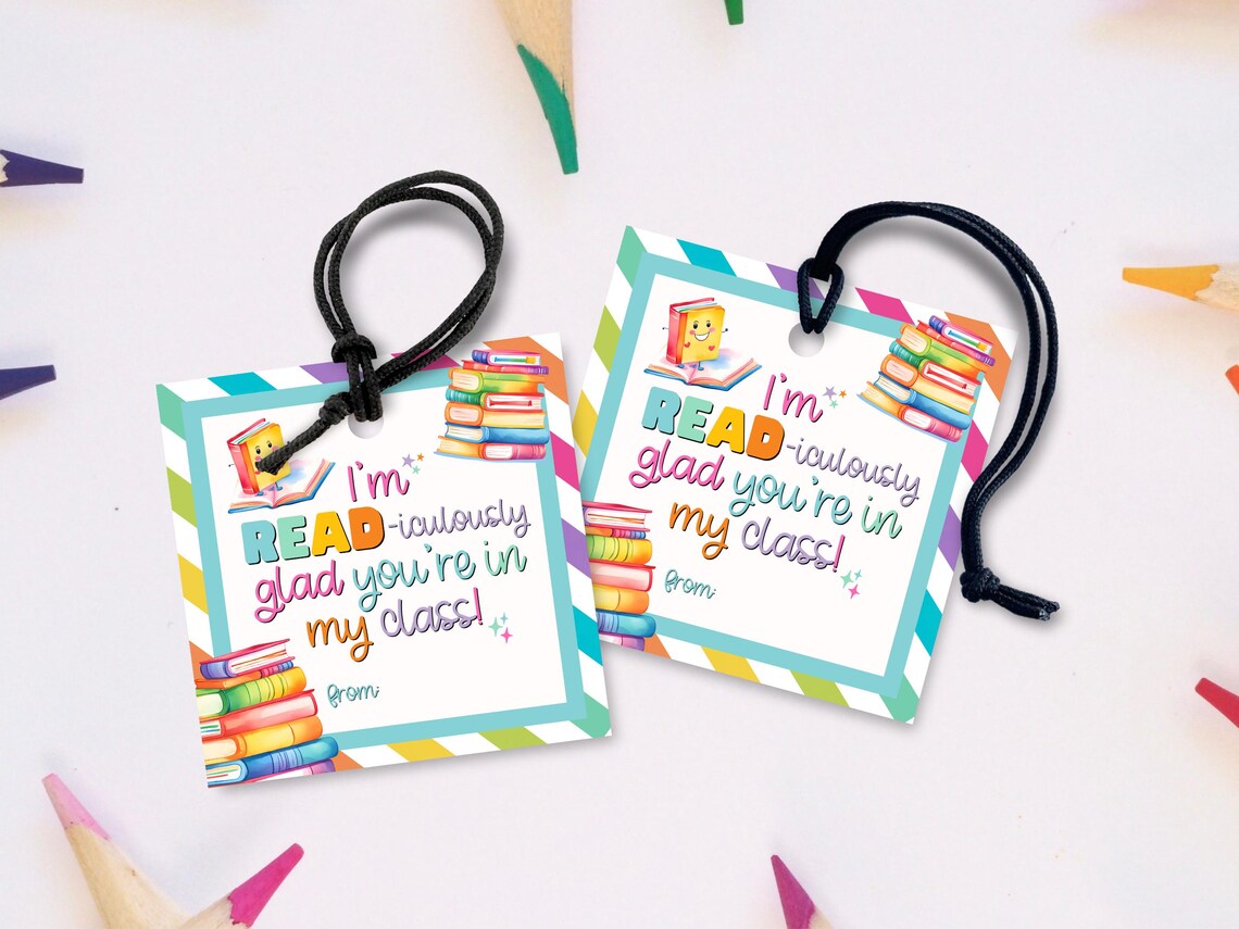 Book Student Welcome Gift Tag, Back to School, Open House Favor, PTO ...