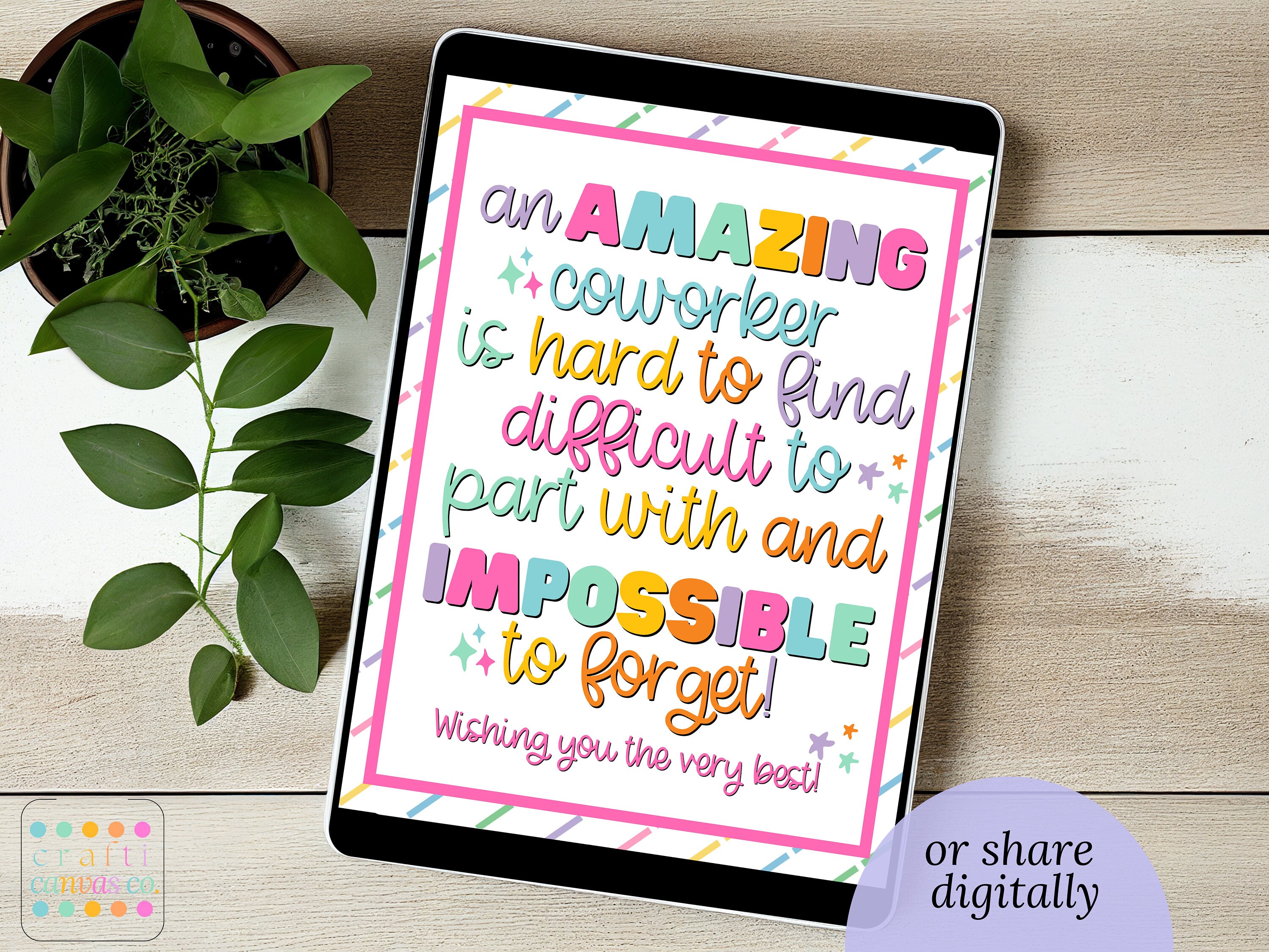 Amazing Coworker 8x10 Printable Sign, Coworker Print, Retirement Gift ...